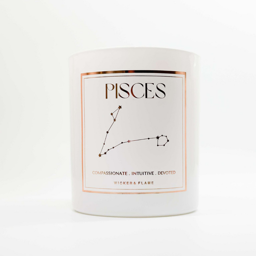 ♓ Pisces Zodiac Candle – WICKER & FLAME